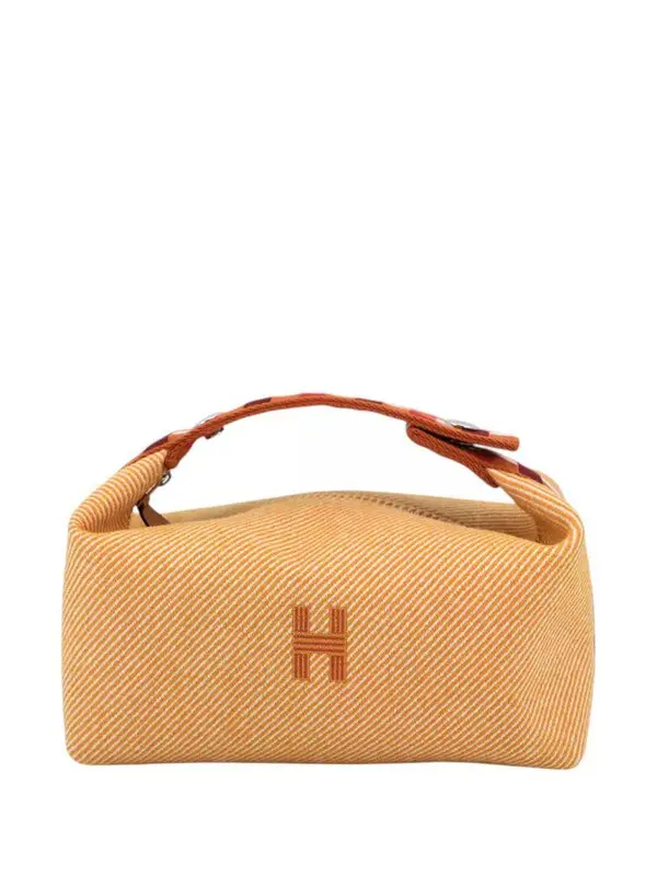 Hermès Small Wool Case Vanity Bag - Orange