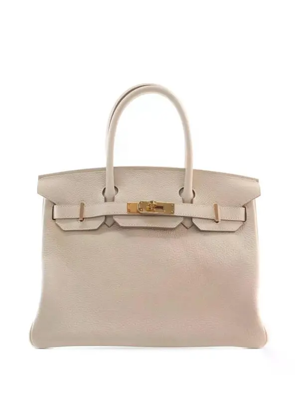 Hermès 30 Birkin Retourne Handbag - White