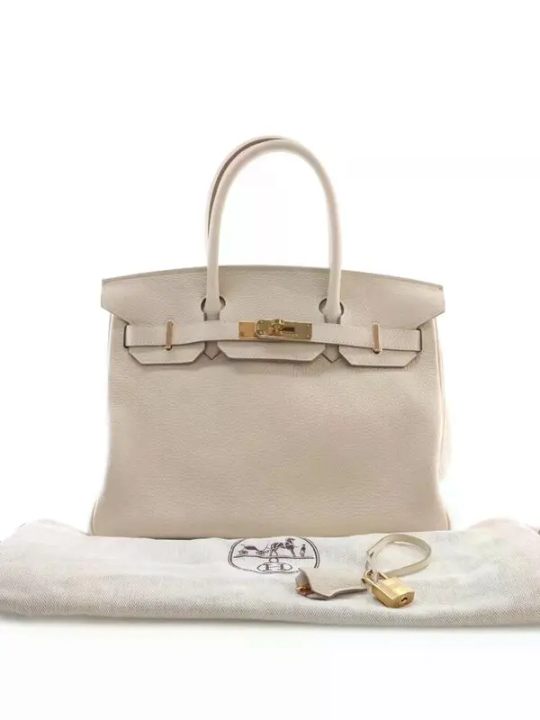 Hermès 30 Birkin Retourne Handbag - White