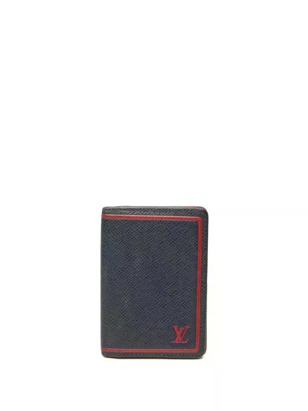 LOUIS VUITTON 2018 Taiga Pocket Organizer Card Holder - Blue