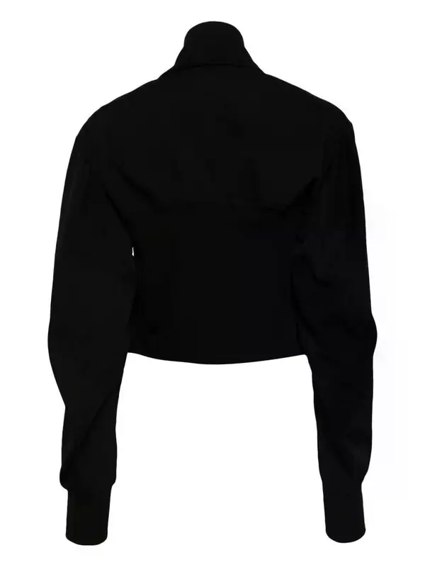 Yohji Yamamoto Layered Cropped Bomber Jacket