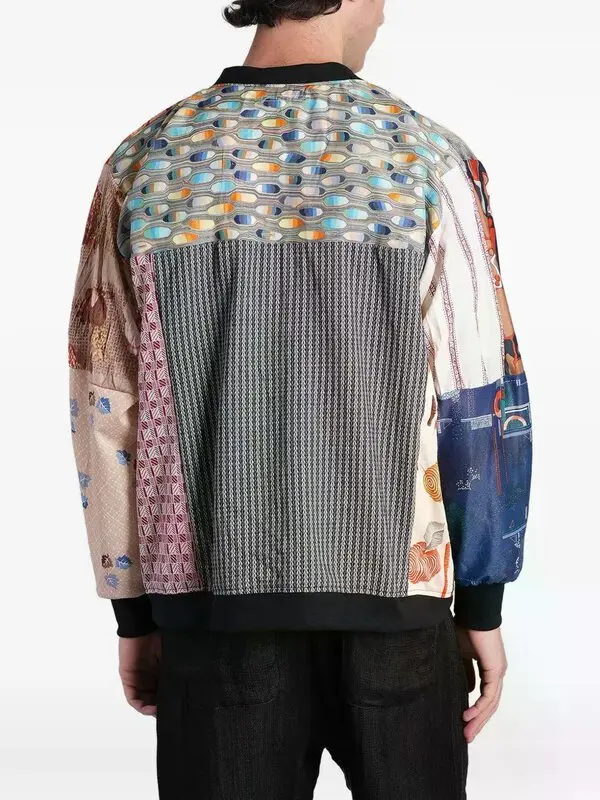 Needles Patchwork V-neck Shirt Jacket