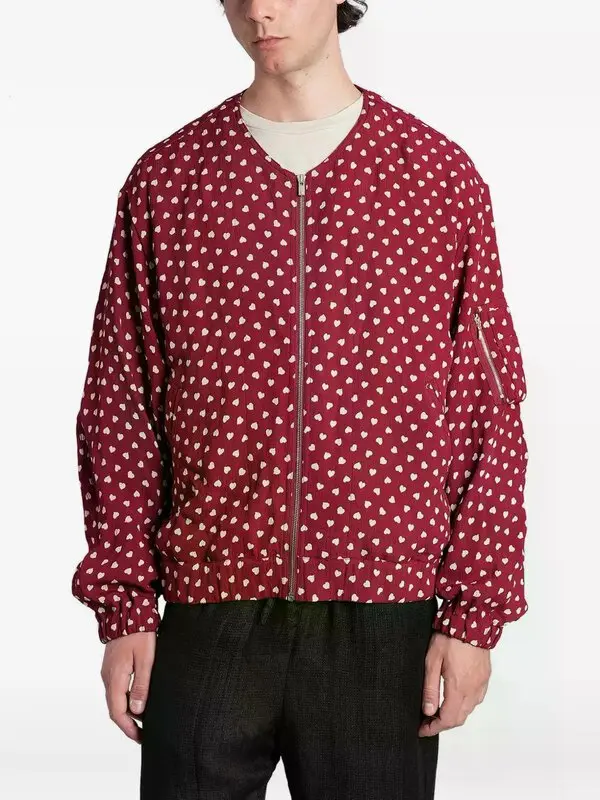 Needles Heart-print Bomber Jacket