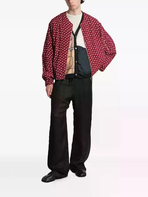 Needles Drawstring Waist Wide-leg Trousers