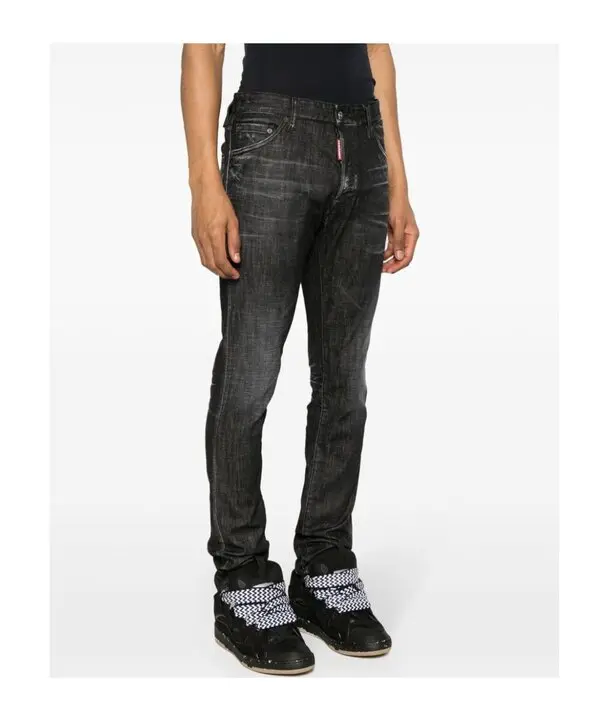 Dsquared2 Logo Patch Straight-leg Jeans