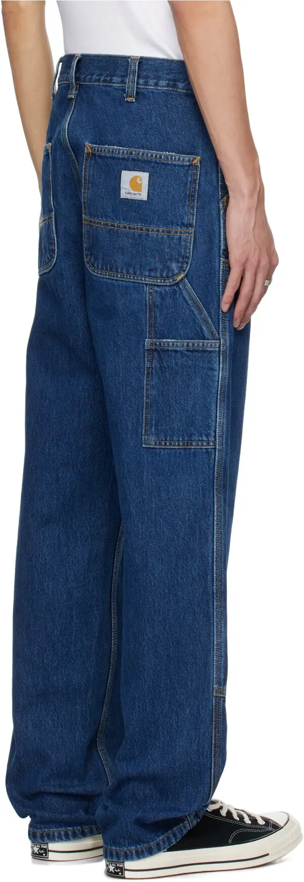 Carhartt Work In Progress Denim Trousers With Multi-pocket Detailing