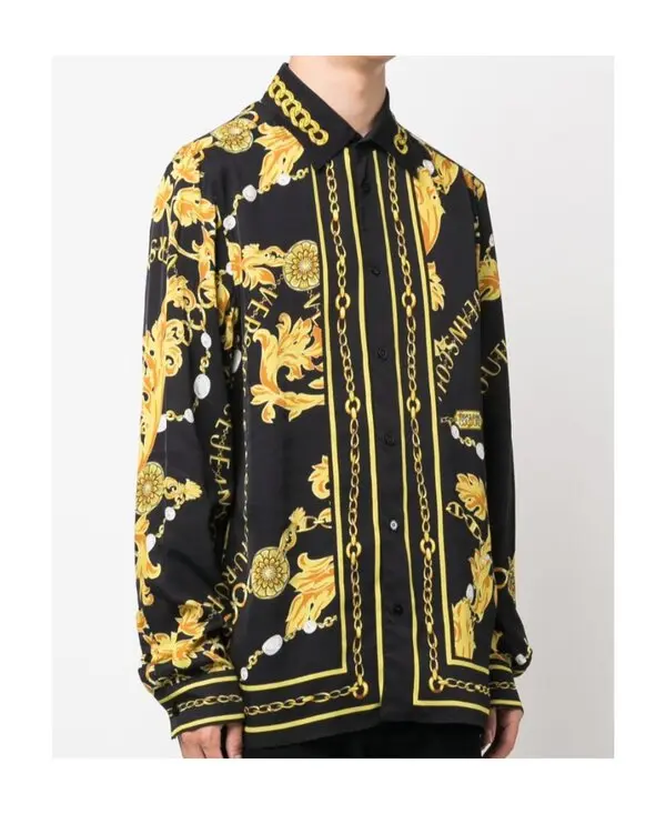 Versace Baroque-pattern Button-up Shirt