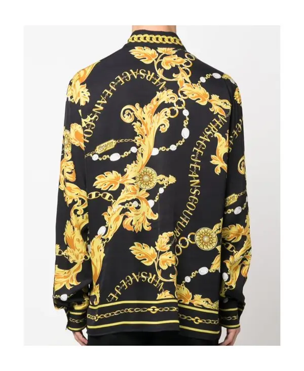 Versace Baroque-pattern Button-up Shirt