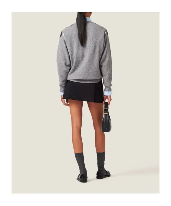 Miu Miu Logo Plaque Belted Low-rise Mini Skirt