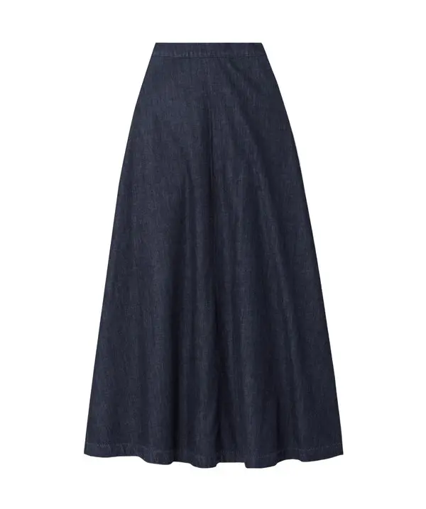 NILI LOTAN Astrid Denim Midi Skirt - Black