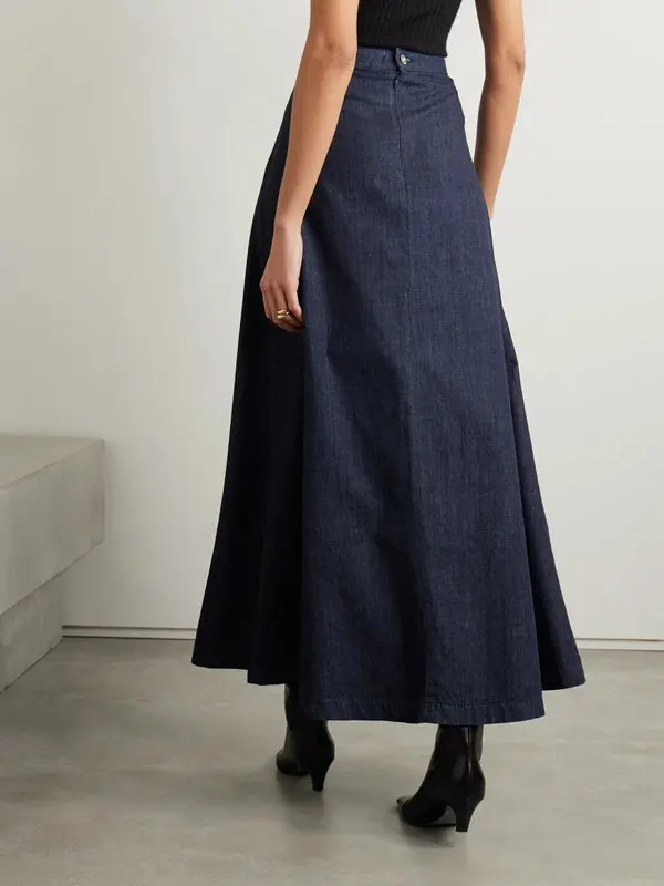 NILI LOTAN Astrid Denim Midi Skirt