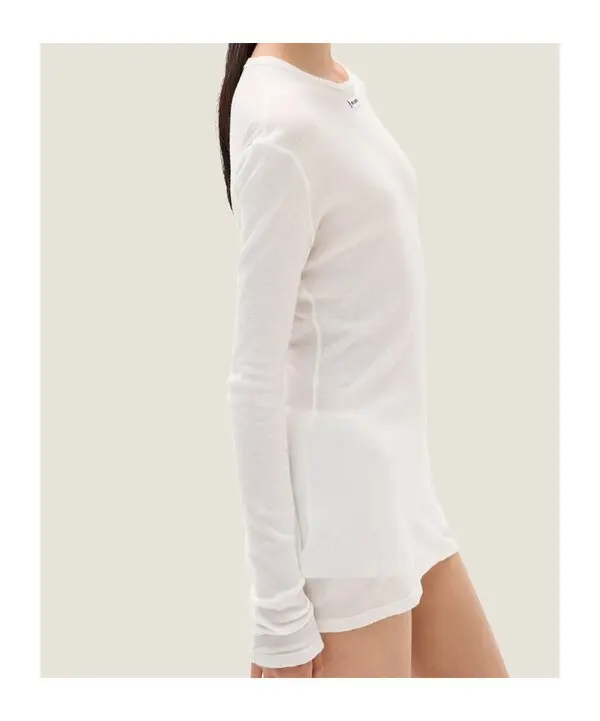 Miu Miu Logo Patch Long Sleeve Top