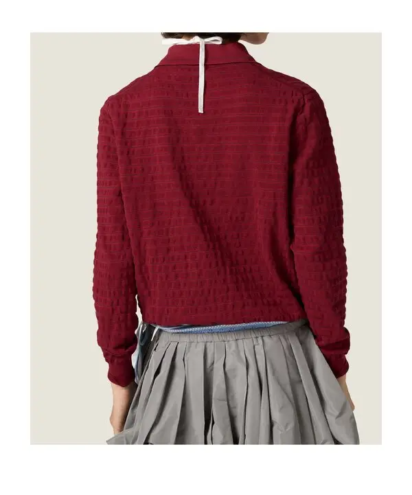 Miu Miu V-neck Cotton Sweater