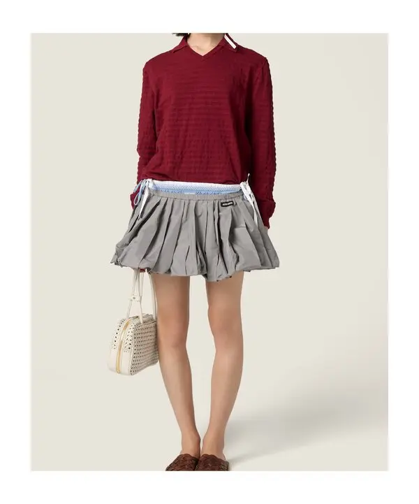 Miu Miu V-neck Cotton Sweater
