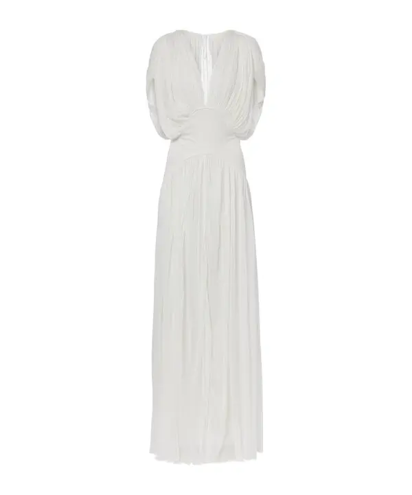 Tove Lyla Draped Jersey Gown - White