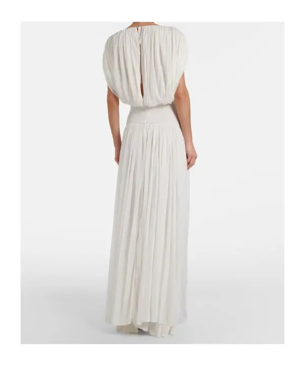 Tove Lyla Draped Jersey Gown - White