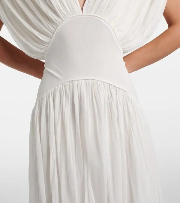 Tove Lyla Draped Jersey Gown - White