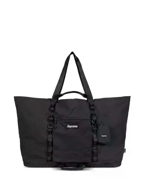 Supreme Logo Tape Tote Bag - Black