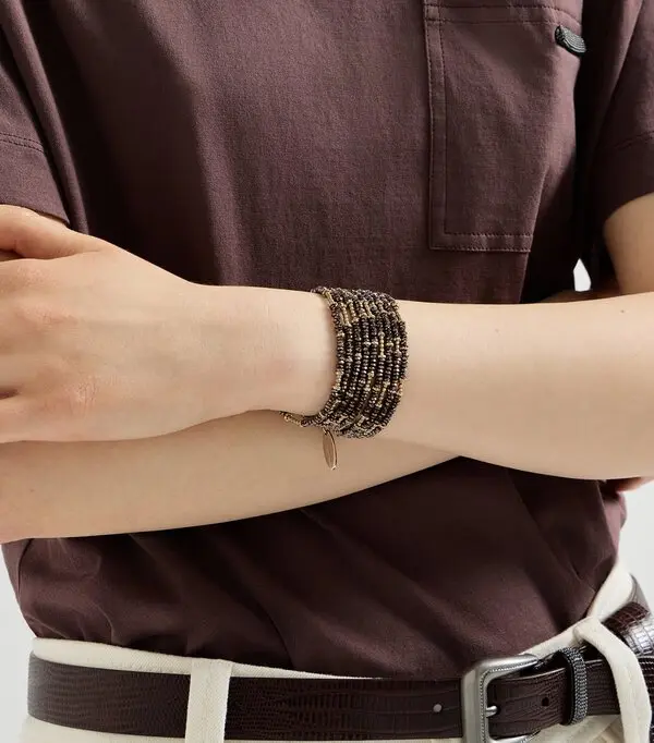 Brunello Cucinelli Sterling Silver Monili Wrap Bracelet