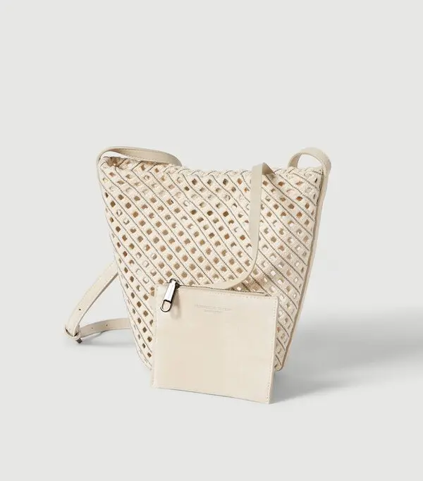 Brunello Cucinelli Cotton Woven Bucket Bag
