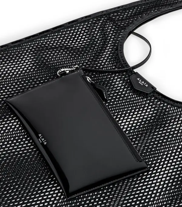 Alaïa Leather-trim Fishnet Shoulder Bag