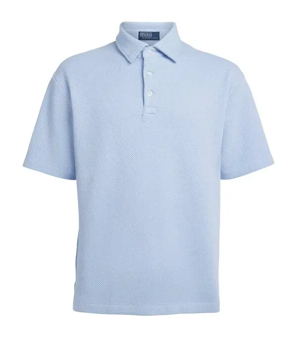 Polo Ralph Lauren Piqué Textured Polo Shirt - Blue