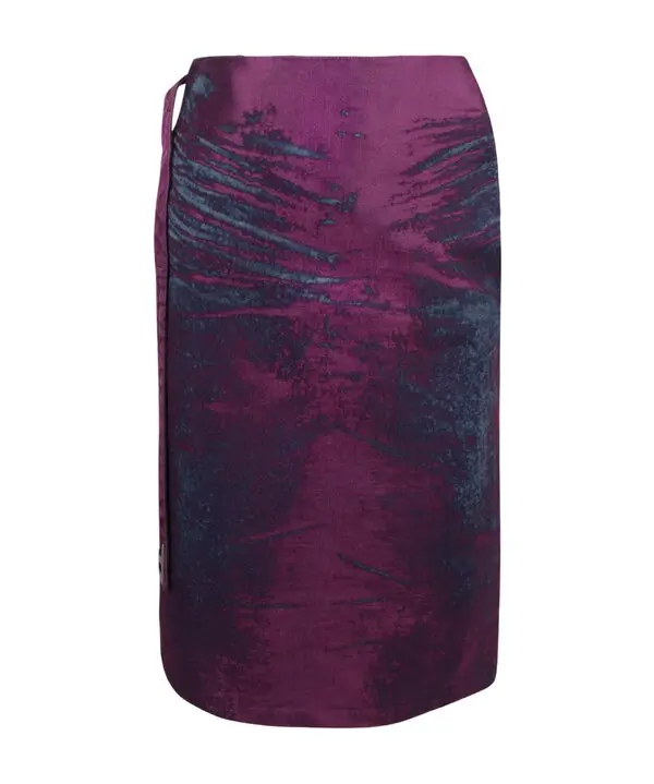 DIESEL® Belt Loop Midi Skirt - Red