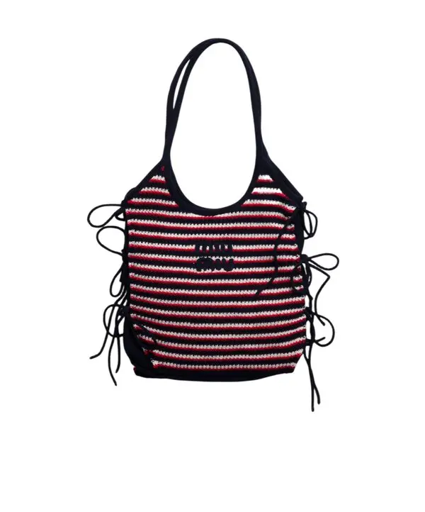 Miu Miu Ivy Crochet Bag - Blue/red
