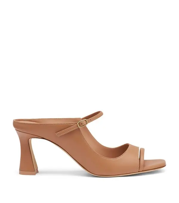 MALONE SOULIERS Leather Rania Heeled Mules 70 - Nude