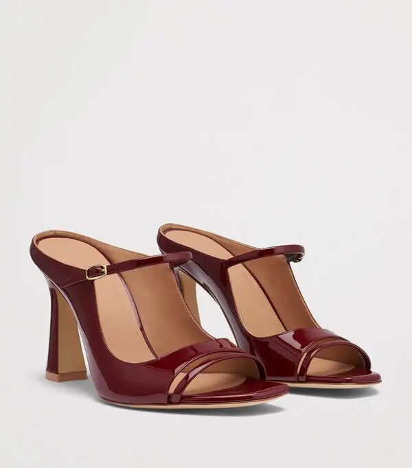 MALONE SOULIERS Patent Leather Rania Heeled Mules 90