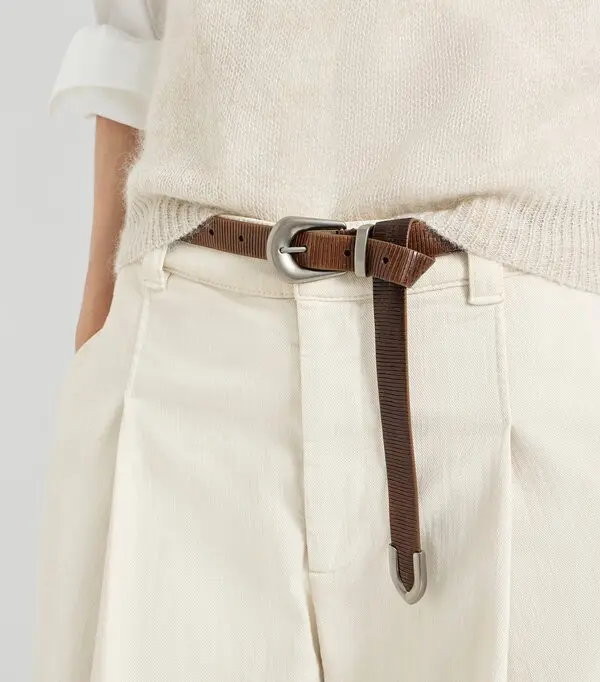Brunello Cucinelli Textured Leather Belt