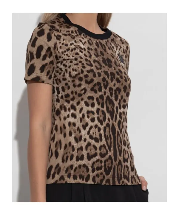 Dolce & Gabbana Leopard Print Crewneck T-shirt
