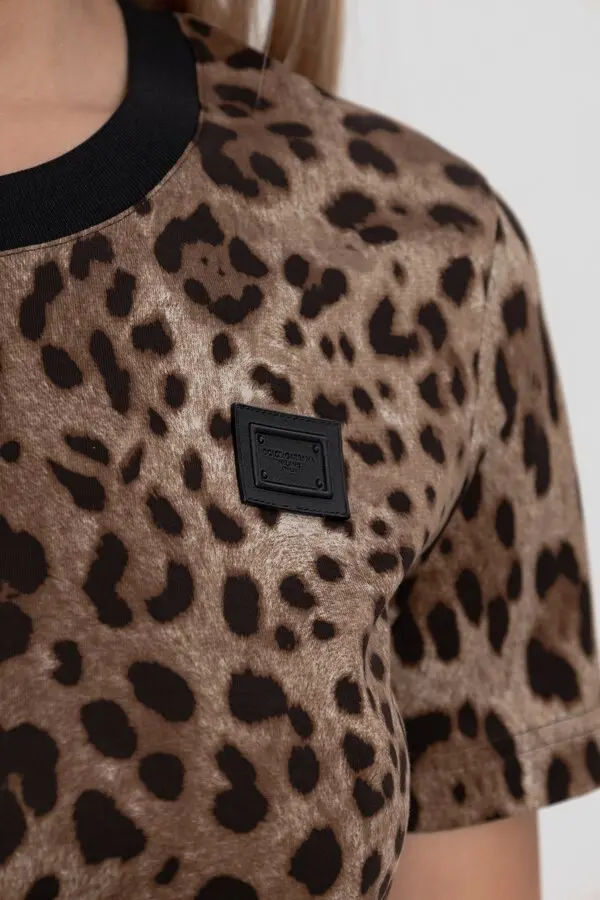 Dolce & Gabbana Leopard Print Crewneck T-shirt