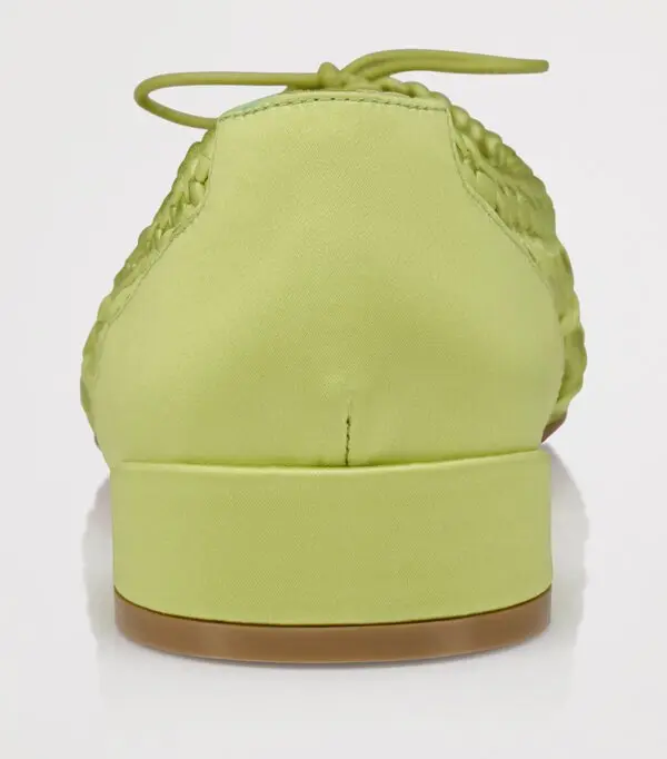 CHRISTIAN LOUBOUTIN Sweetie Jane Woven Ballet Flats - Green