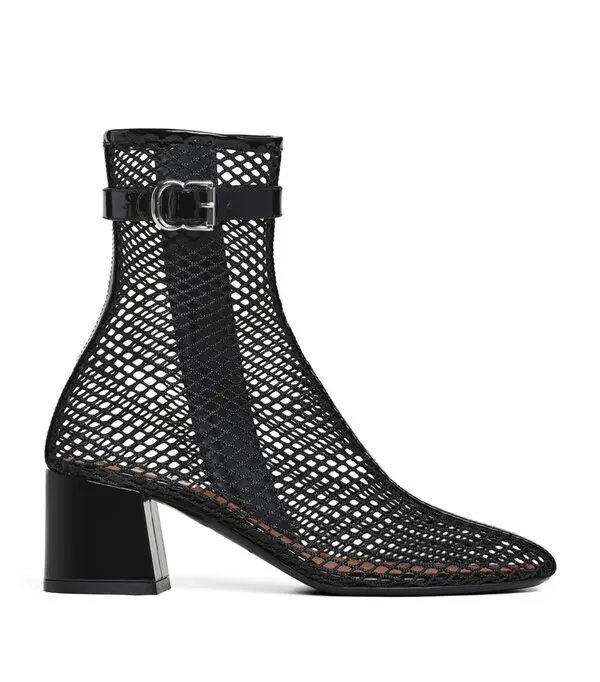 Alaïa Leather Mesh Ankle Boots 55