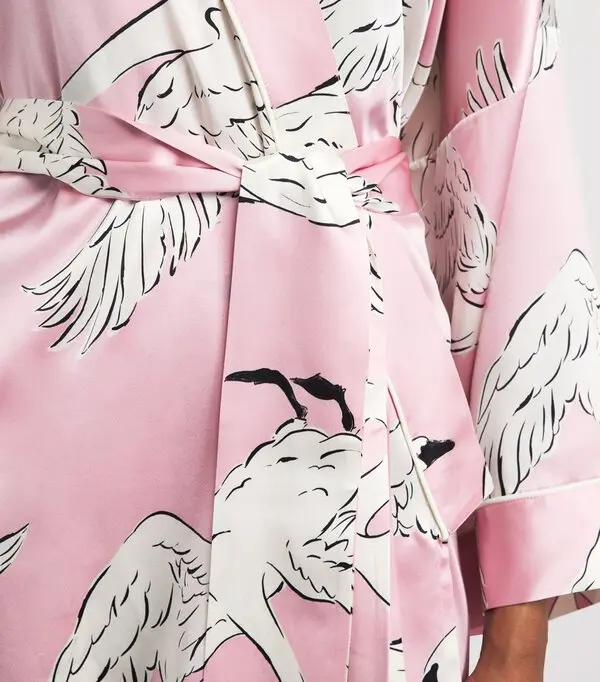 Olivia Von Halle Silk Swan Mimi Robe