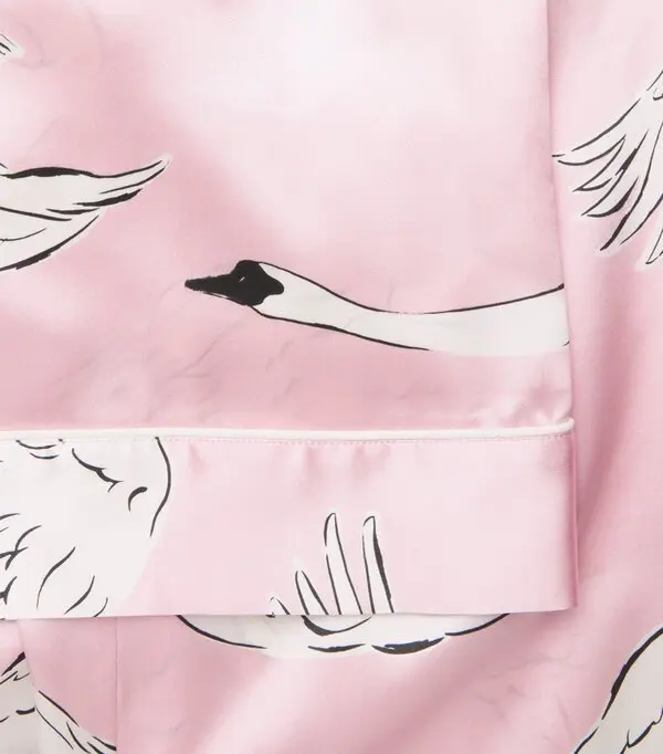 Olivia Von Halle Silk Swan Mimi Robe