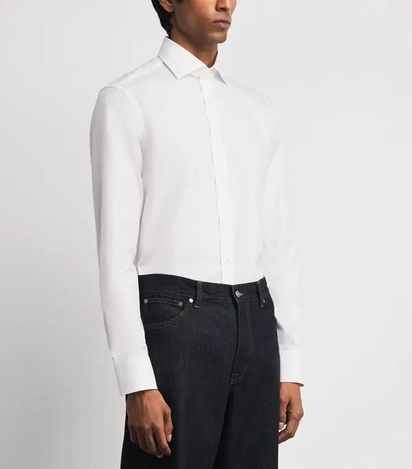 Canali Cotton Herringbone Shirt