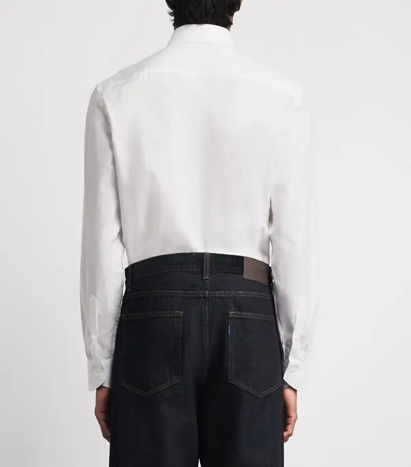 Canali Cotton Herringbone Shirt