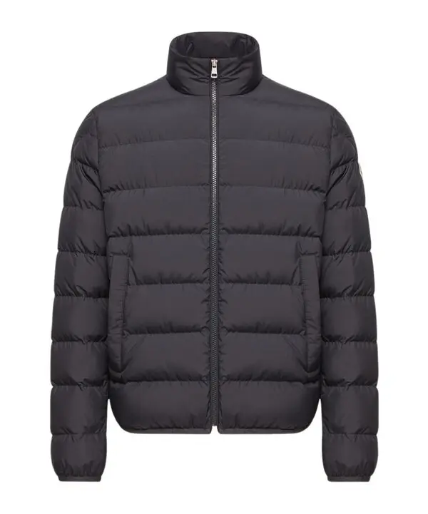 Moncler Baudinet Zip-up Short Padded Jacket - Navy
