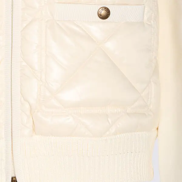 Moncler Logo Patch Quilted Cardigan