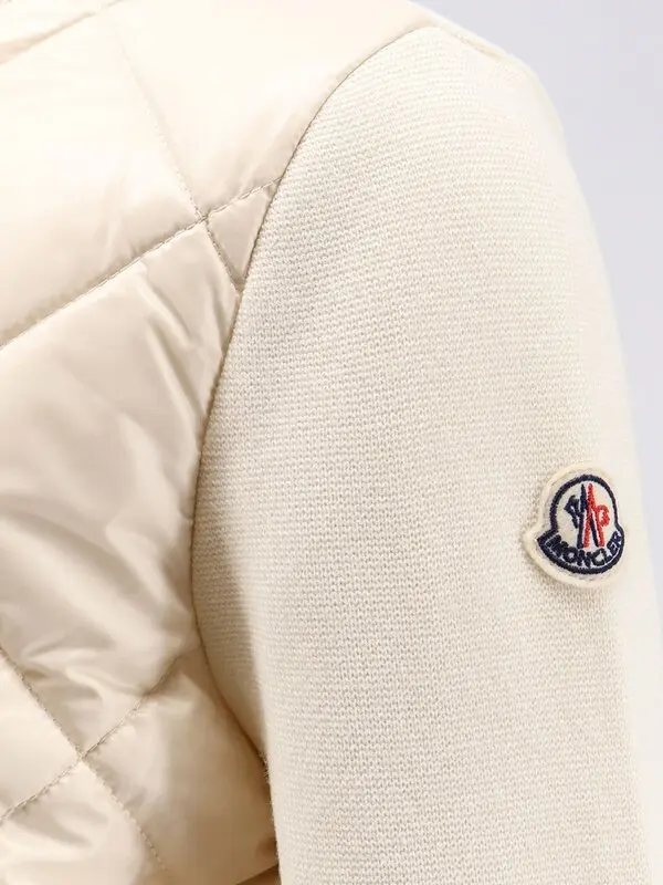 Moncler Logo Patch Quilted Cardigan