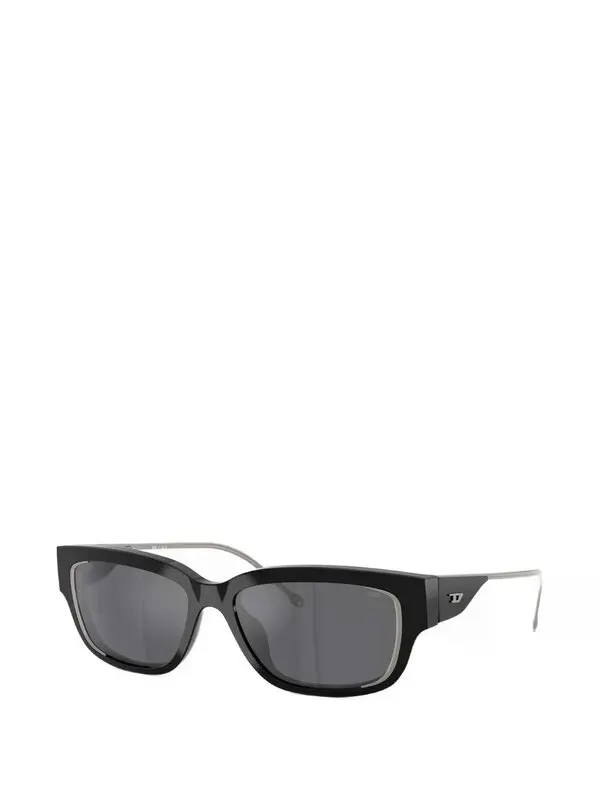 DIESEL® Rectangle Frame Sunglasses With Logo Plaque