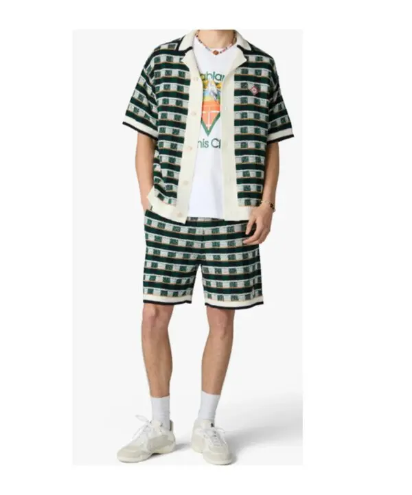 Casablanca Crochet Mosaic Shorts