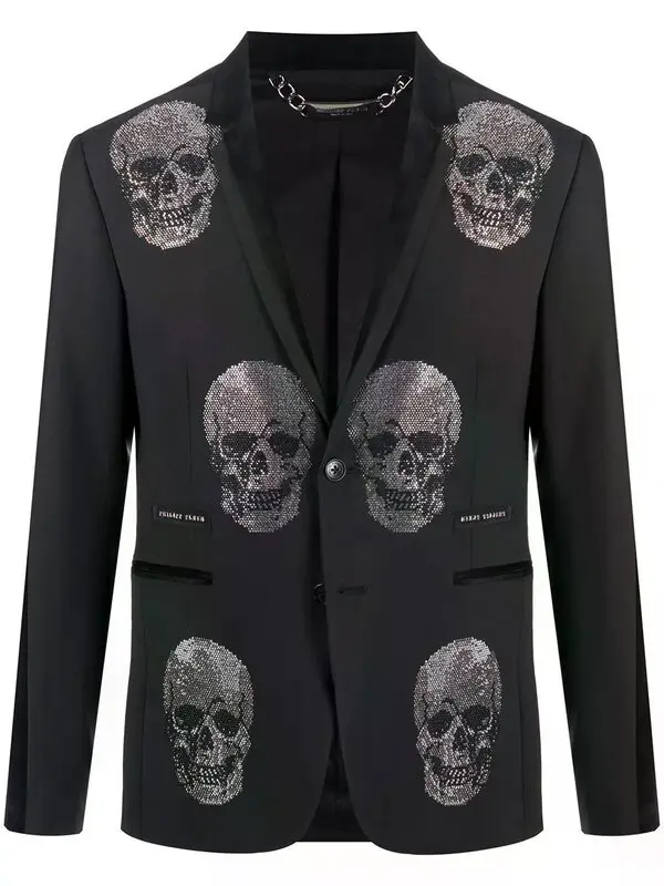 Philipp Plein Embellished Skull Blazer