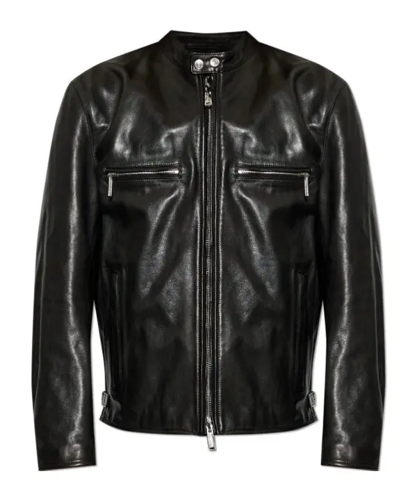 Dsquared2 Long Sleeve Leather Jacket