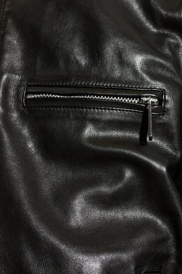 Dsquared2 Long Sleeve Leather Jacket