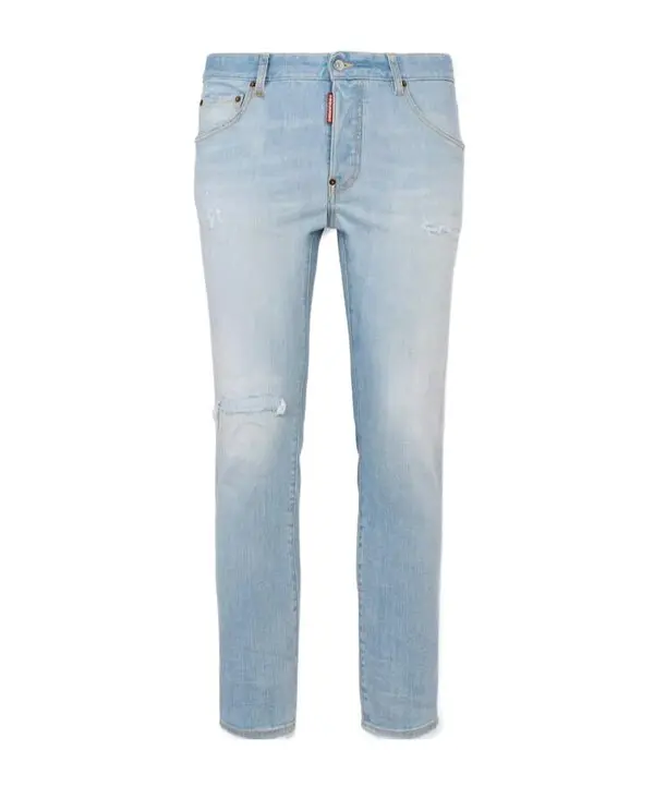Dsquared2 Skater Tapered Distressed Jeans - Blue