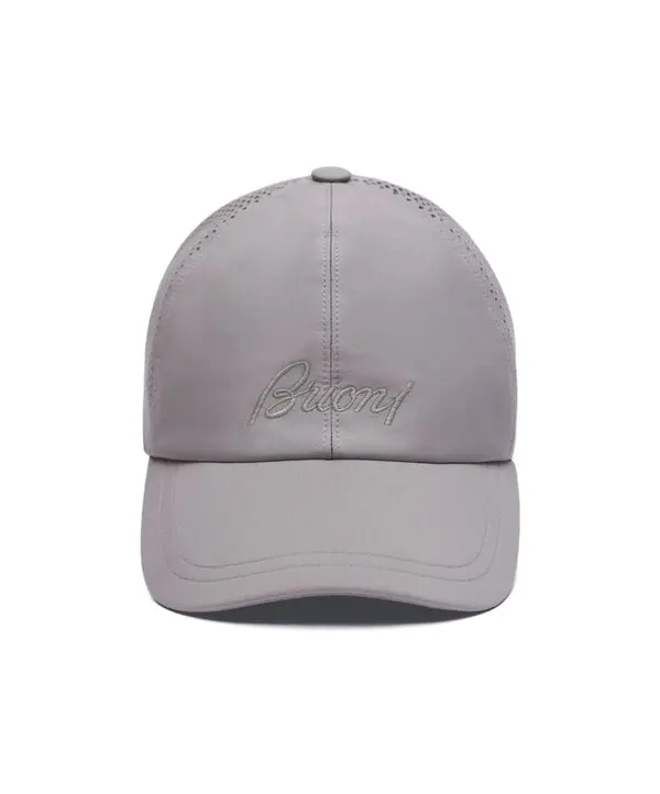 Brioni Perforated Performa Baseball Hat - Grey
