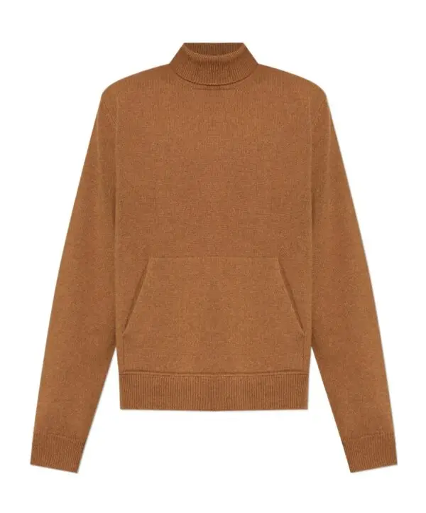 Dsquared2 Long Sleeve High Neck Sweater With Ribbed Details